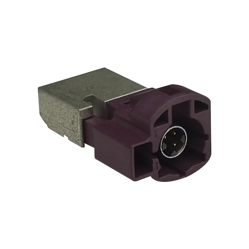 FAKRA HSD Connector 4 + 2PIN 90 độ Plugs And Connector PCB Mount